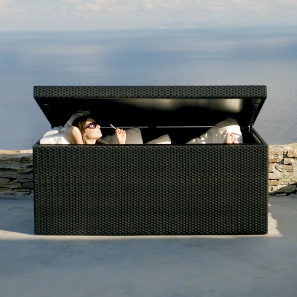 Royal Botania, Outdoor, Wicke,r Storage, Box - HomeInfatuation.com.